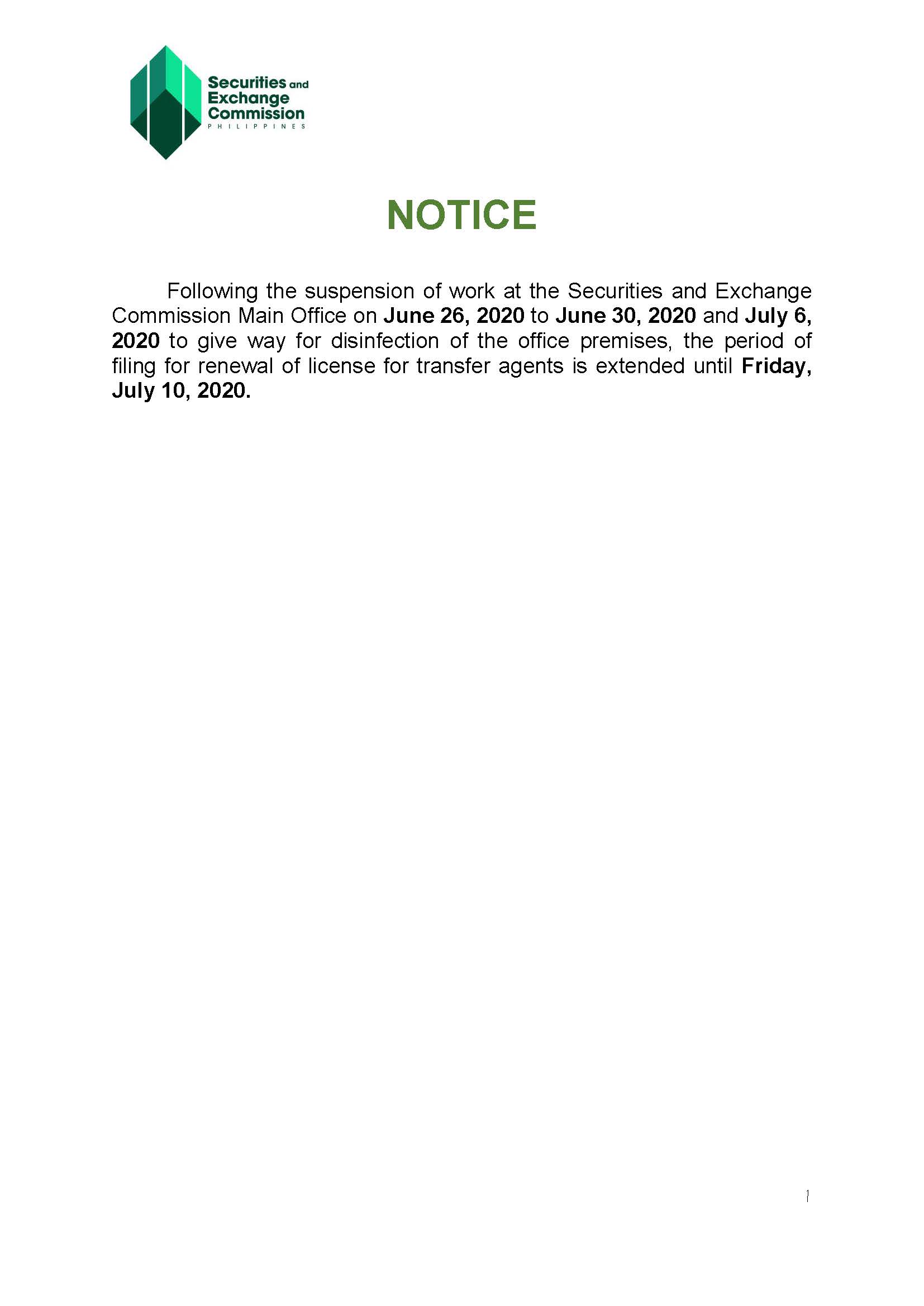 SEC Notice (July 7, 2020) | Machica Group