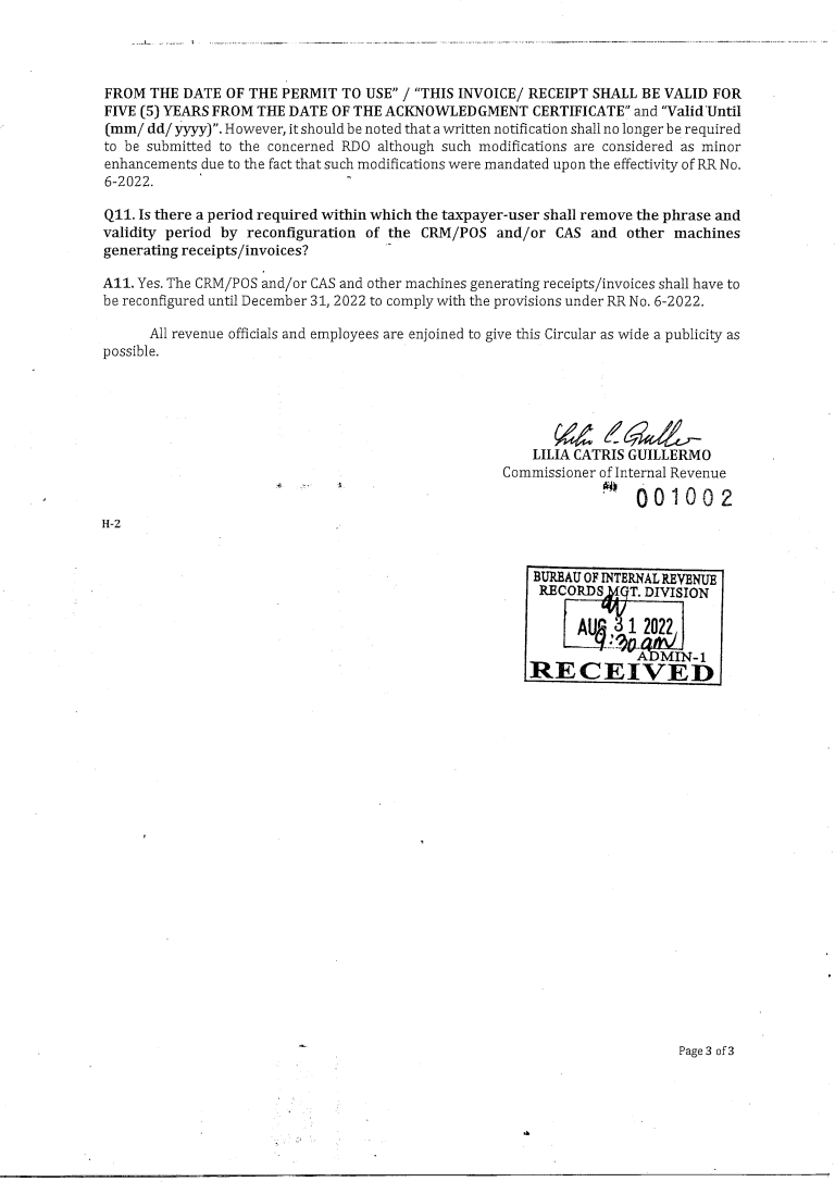 REVENUE MEMORANDUM CIRCULAR NO. 123-2022 | Machica Group REVENUE MEMORANDUM CIRCULAR NO. 123-2022 | Machica Group